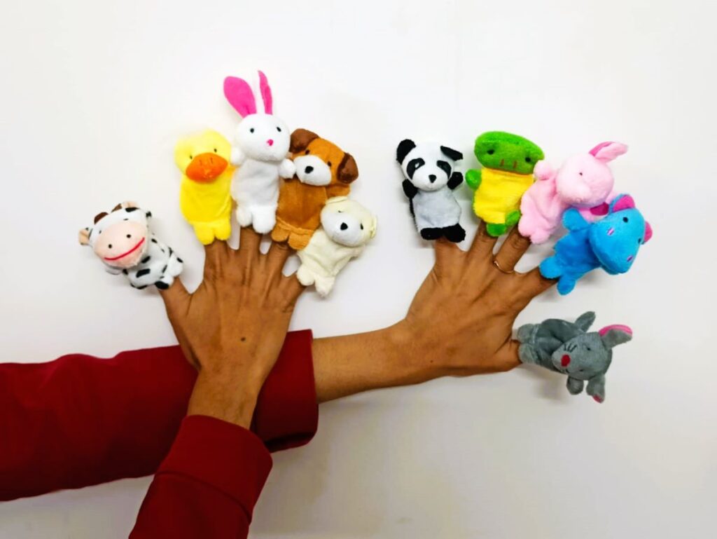 FINGER ANIMAL PUPPETS (SET OF 10) / FINGER CARTOONS SET / PRODUCTION ...